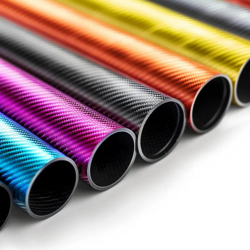 1000mm Colored Carbon Fiber Tube – 3K Weave, Glossy/Matte Finish ...