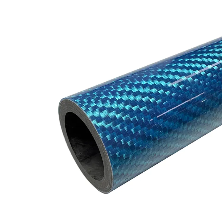 Custom blue Color Carbon Fiber Tubes – 3K Braided Finish, Multiple ...
